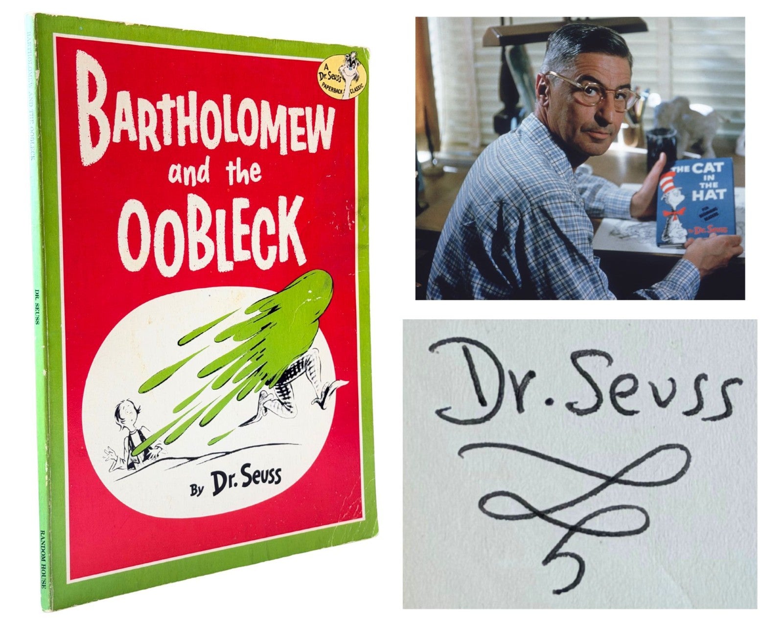 Dr. Seuss "Barholomew and the Oobleck" Boldly Signed Book JSA Auto – H.A.G.