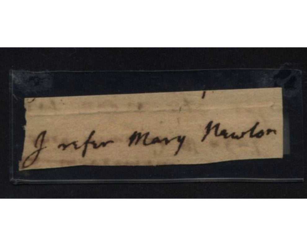 Isaac Newton Cut Signature Signed as "Newton" PSA Authentic – H.A.G.
