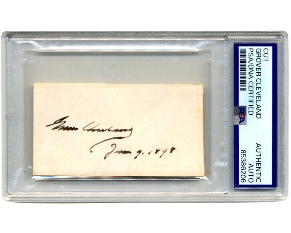 President Grover Cleveland Signed & Dated Card PSA Auto – H.A.G.