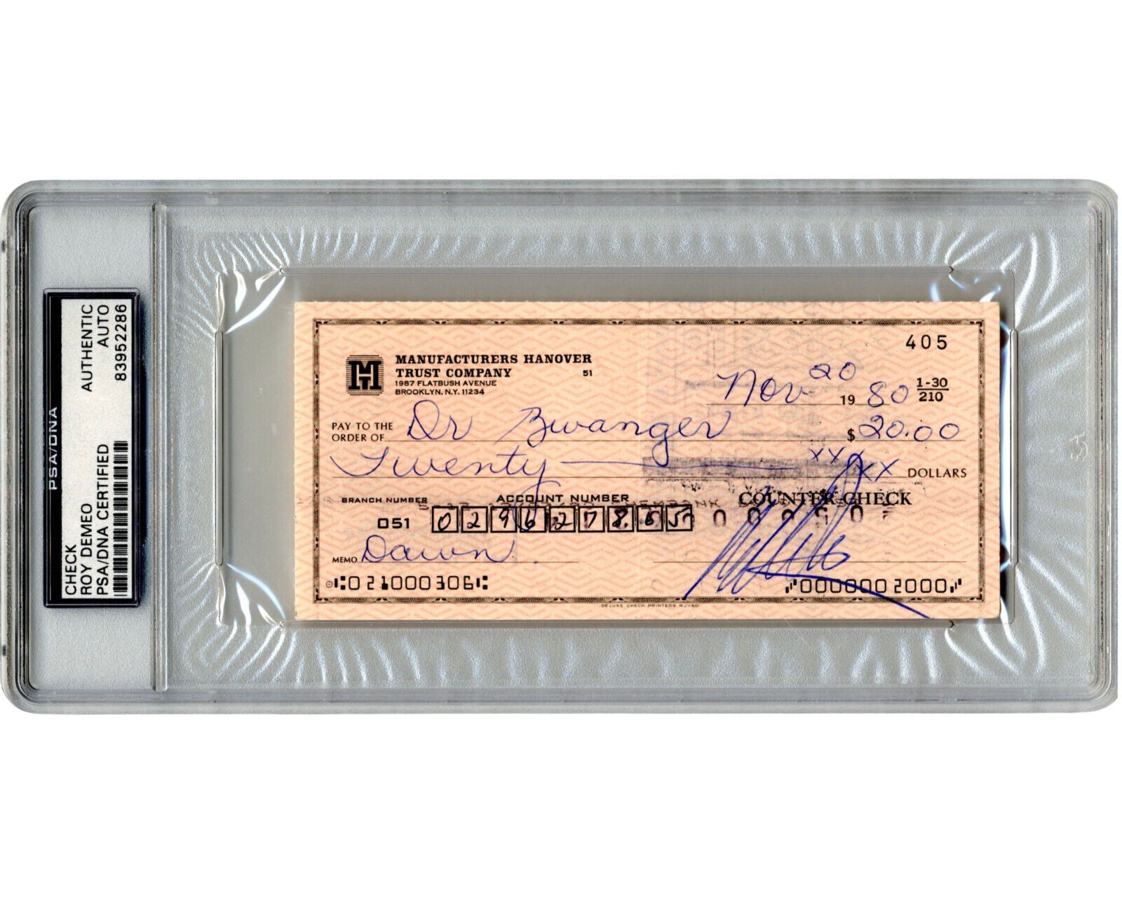 Gangster Roy Demeo Signed Check PSA! Gambino Crime Family! MAFIA Histo ...
