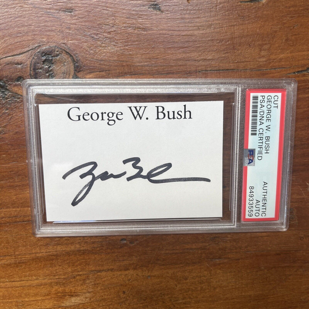 President George W. Bush Signed Bold Cut PSA Autograph – H.A.G.